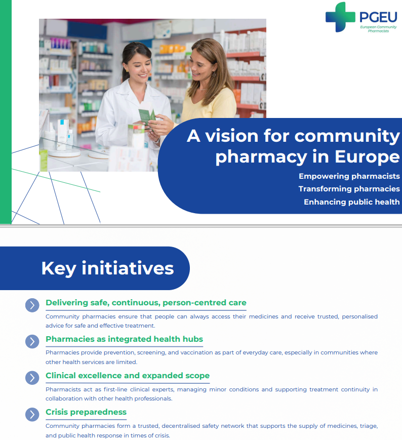 A vision for community pharmacy in Europe (PGEU) | ANF Website
